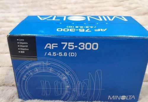 Объектив Minolta AF 75-300/ 4.5-5.6 D