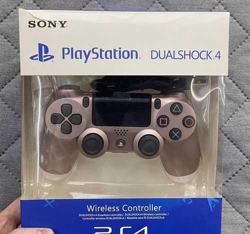 Геймпад Dualshock 4 для PS4 Розовое золотой