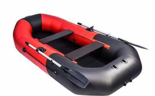 Лодка надувная пвх NX 270 "Комби" красный/черный "