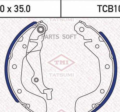 Tatsumi TCB1055 Колодки тормозные барабанные