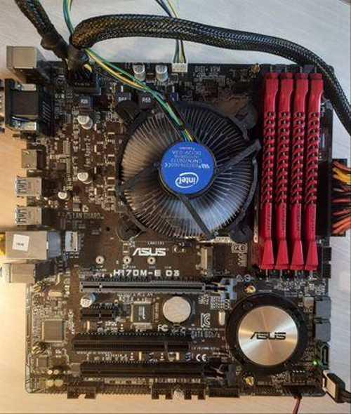 Комплект i7 7700+Asus H170M-E D3+32Gb DDR3 HyperX