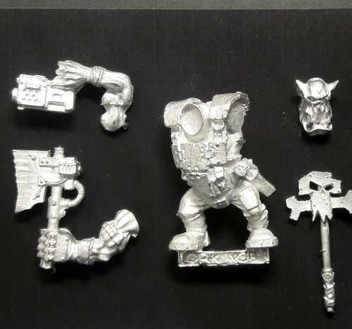 Миниатюра warhammer 40000 Ork Nob #6 металл