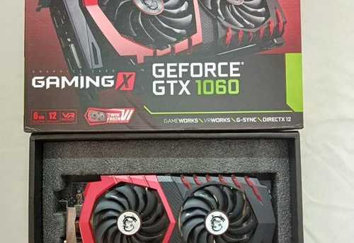Видеокарта GeForce GTX 1060 MSI Gaming X 6G