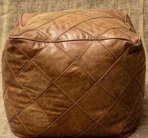 Пуф softness, quilted leather