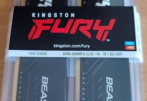 Оперативная память kingston ddr4 16gb новая