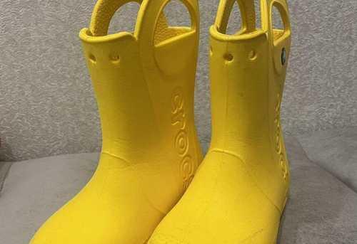 Резиновые сапоги crocs c13, желтые