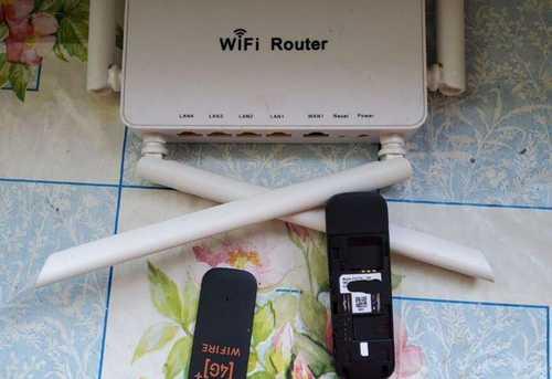 Комплект модем huawei e3372h+роутер wifi ZBT 162