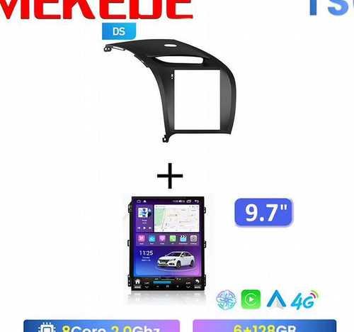 Магнитола 9.7 дюйма Kia Cerato 3 DS 2013-2020 Mekede TS6 6 128G carplay