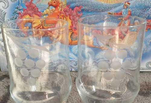 Стеклянные стаканы 2 шт, 0.2 л