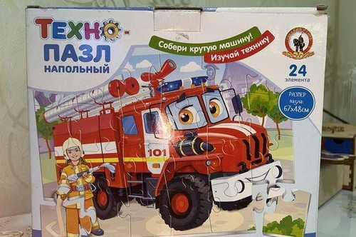 Пазл напольный Пожарная машина