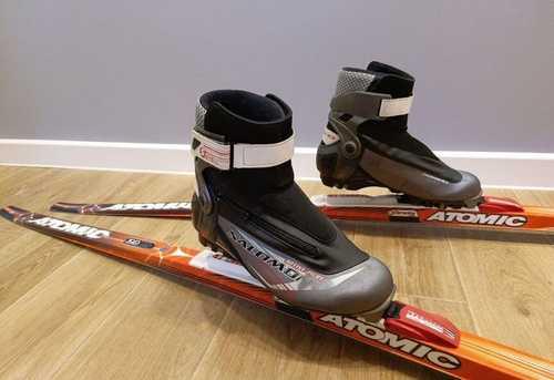 Лыжи беговые Atomic PRO Combi + ботинки Salomon