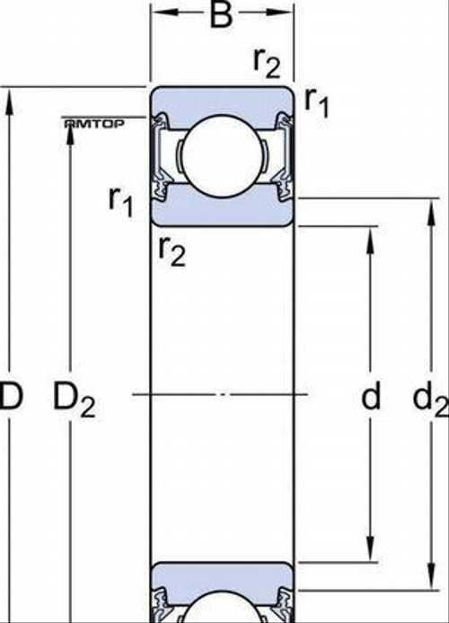 FAG 6302.2RSR Подшипник генератора 15x42x13