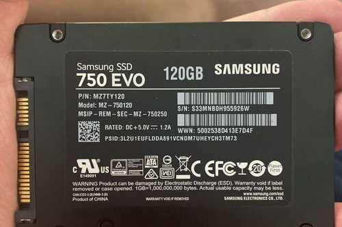 Samsung ssd 750 evo 120gb