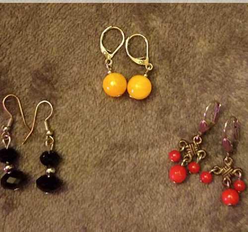 Серьги из самоцветов