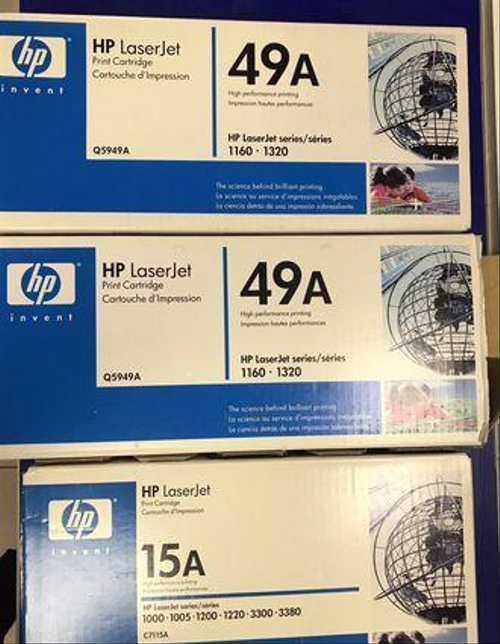 Картридж HP 49А, HP 15А