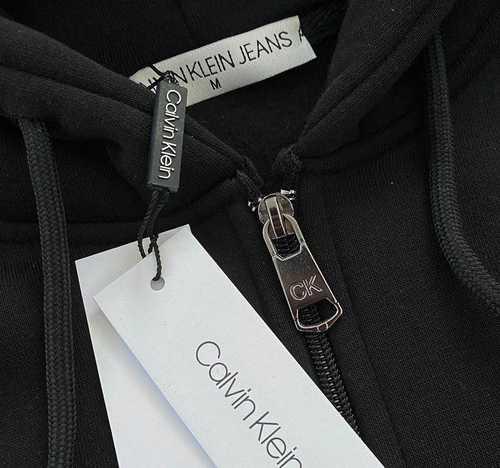 Зип худи calvin Klein черное с начесом