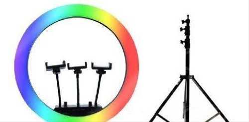 Цветная кольцевая светодиодная лампа RGB LED Soft