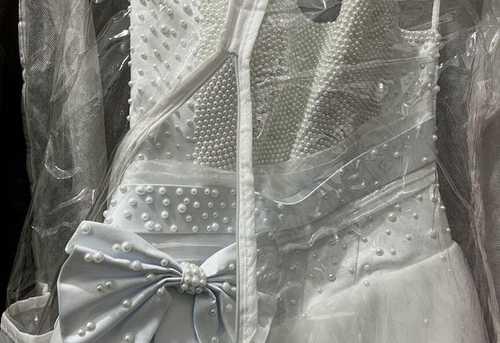 Свадебное платье с жемчужным корсетом