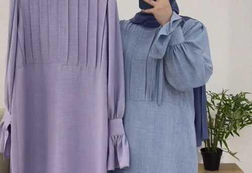 Платье для мусульманки в пол для кормящих