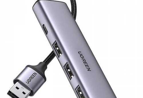 USB разветвитель Ugreen CM473 4-Port USB 3.0 Hub G