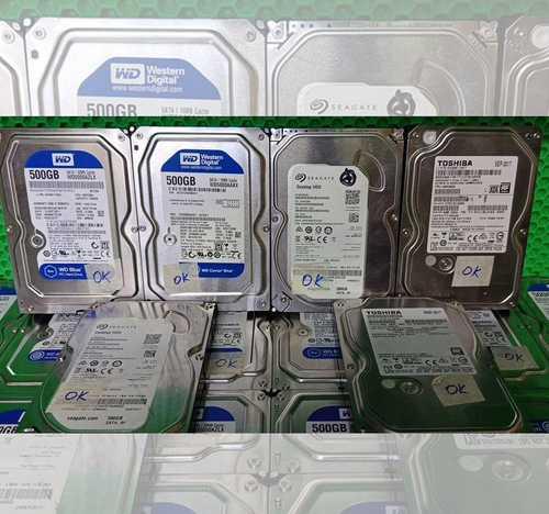 500Gb 3.5 SATA / WD Toshiba Seagate / Без дефектов