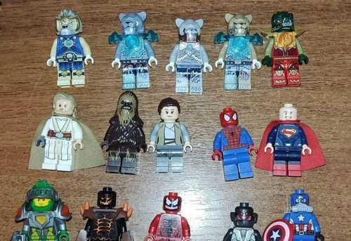 Lego минифигурки star wars, super heroes, chima