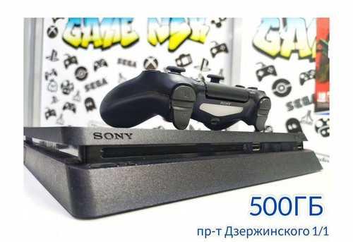 Sony PlayStation 4 Slim Черная (500гб) Б/У
