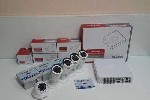 Комплект видеонаблюдения 2mp hiwatch 5 камер