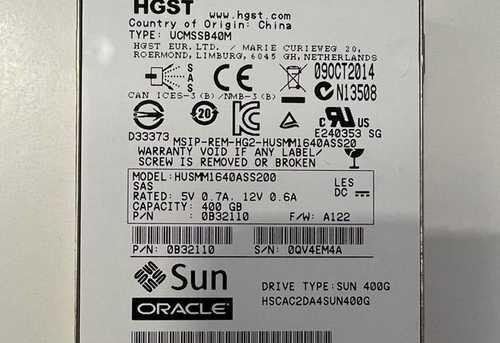Диск SSD SAS 12G 400GB husmm1640ASS200