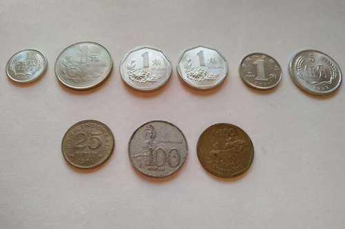 Монеты Китай Индонезия Малайзия