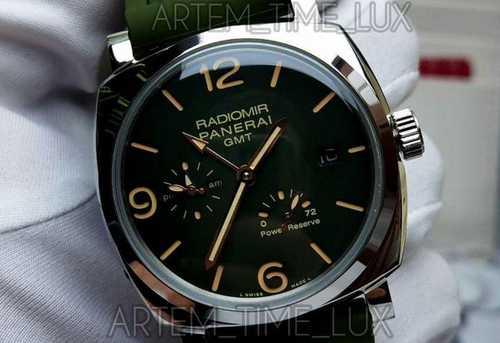Шикарные мужские часы panerai luminor GMT каучук