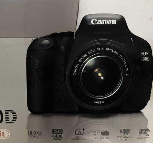 Фотоаппарат canon eos 600d kit 18 55 is ii