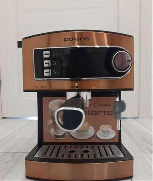 Кофеварка кофемашина рожковая polaris
