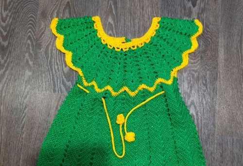 Платье для девочки вязаное