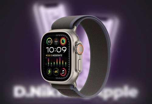 Apple watch ultra 2 blue black trail loop