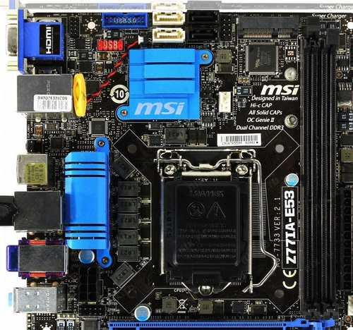 Матплата MSI Z77IA-E53 LGA1155 mITX Новая В упаков