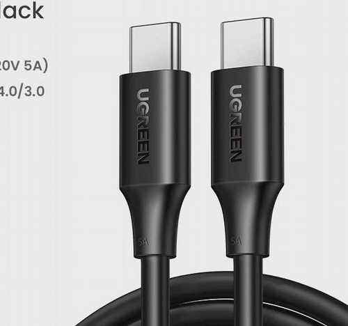 Ugreen 60 Вт 100 Вт USB-кабель типа C к USB C для Macbook iPad Samsung Xiaomi PD Кабель для быстрой