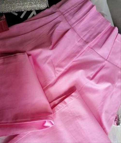 Розовые брюки новые, цвет нежный бабл гам