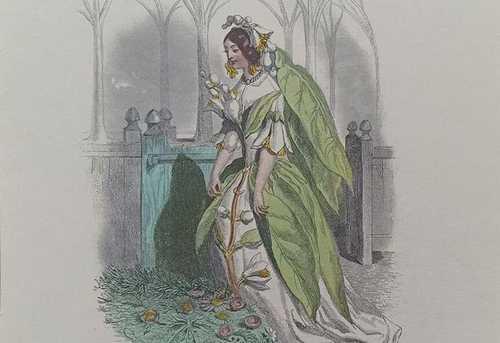 Винтажные иллюстрации Ожившие цветы Гранвиль