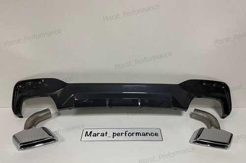 Диффузор зд бампера с насадками M550 BMW G30 LCi