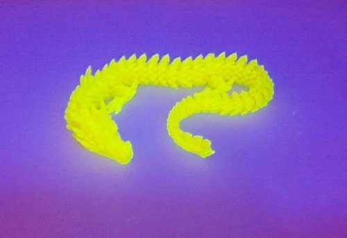 Подвижный дракон,45см. 3d dragon, флуоресцентный