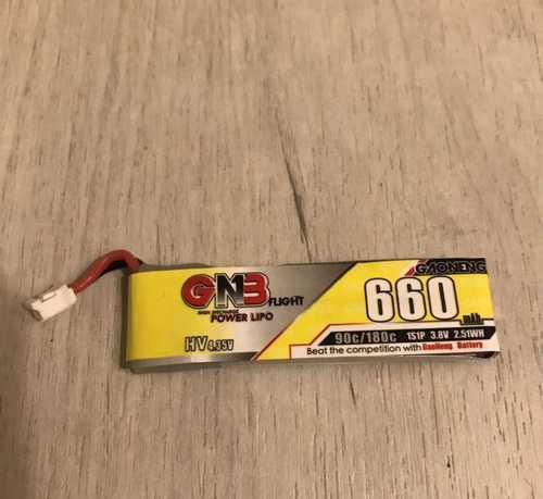 Fpv аккумуляторы GNB 660mAh, 1s, 90/180c mobula 7