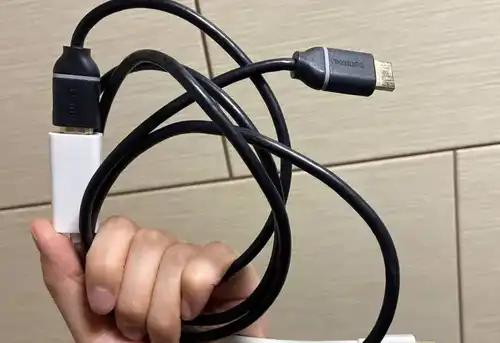 Кабель hdmi с thunderbolt переходником на мак