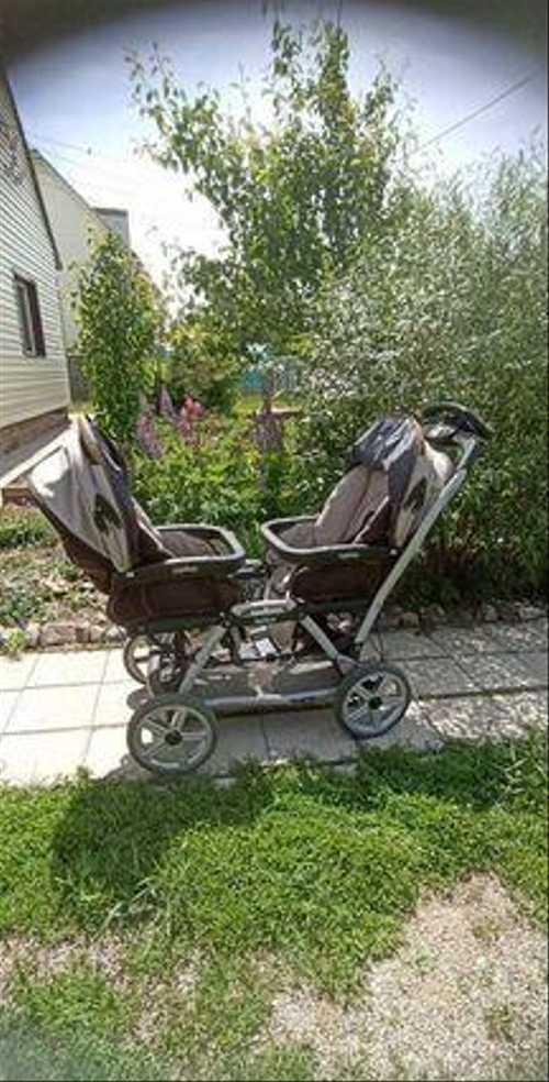 Коляска для двойни peg perego