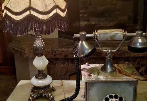 Антикварный телефон из оникса, Италия
