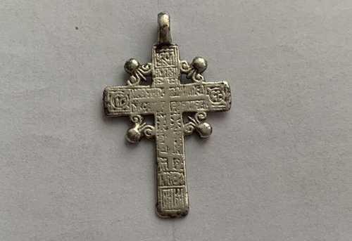 Старинный серебрянный крестик 18-19 век