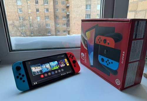 Nintendo Switch Oled Neon Чип+256+Игры