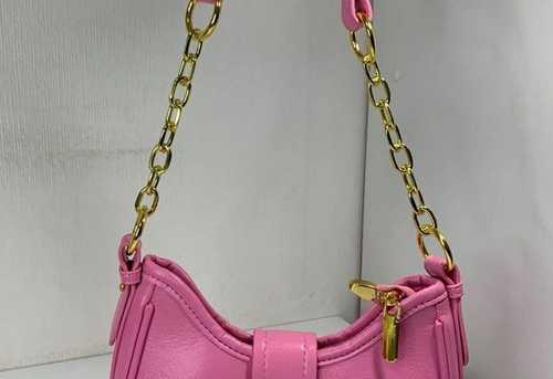 Модная розовая сумка летняя женская