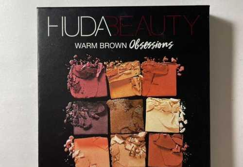Палетка теней Huda Beauty warm brown obsessions