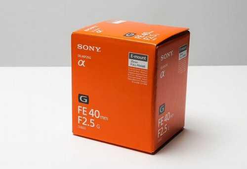Новый Sony FE 40mm f/2.5 G на гарантии